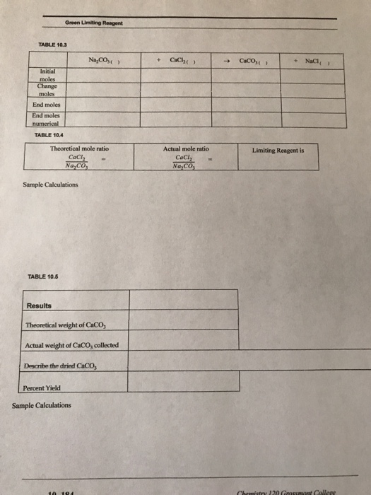 Solved Data Sheet Limiting Reagent Data Sheet: Limiting | Chegg.com