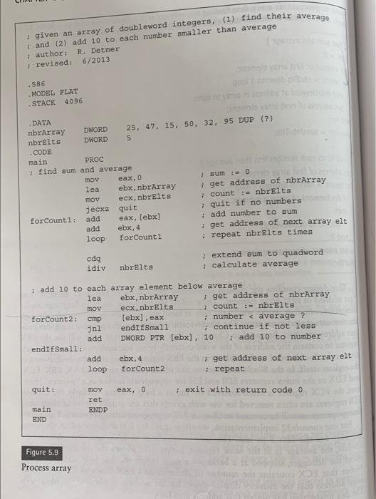 Solved i given an array of doubleword integers, (1) find | Chegg.com
