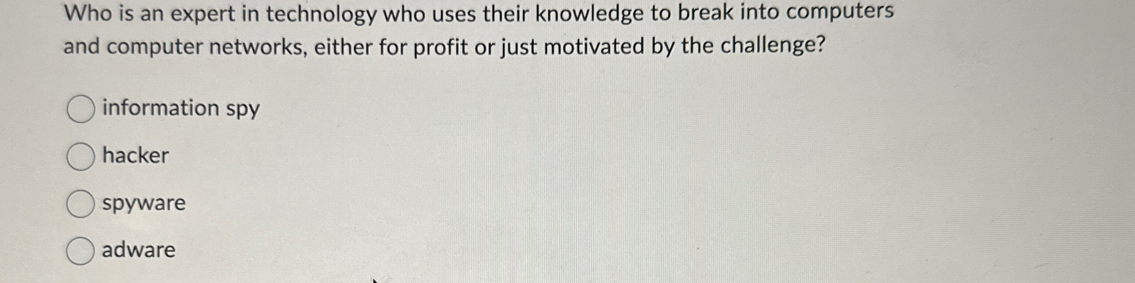 Solved Who is an expert in technology who uses their | Chegg.com