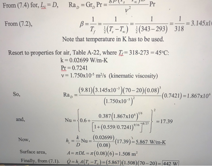 Solved Ex.7.2 A 6-m long section of 8-cm diameter pipe | Chegg.com