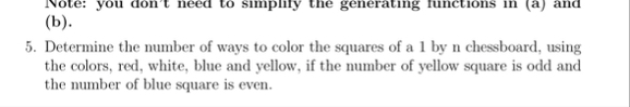 Solved 5. ﻿Determine the number of ways to color the squares | Chegg.com