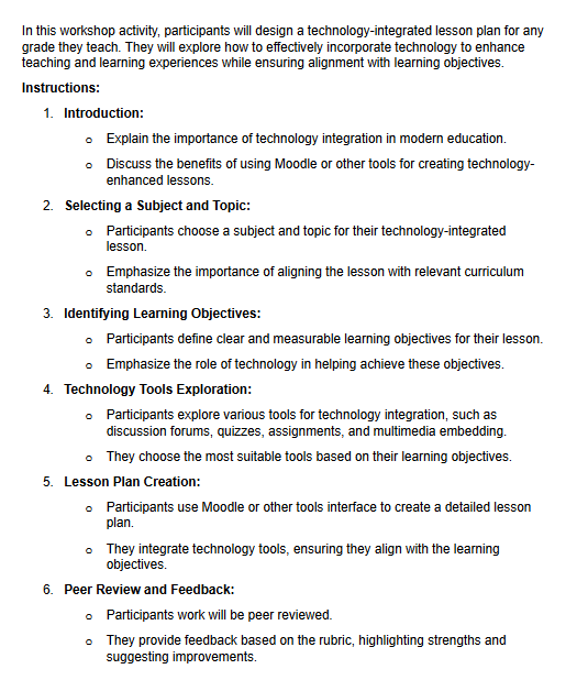 In this workshop activity, participants will design a | Chegg.com