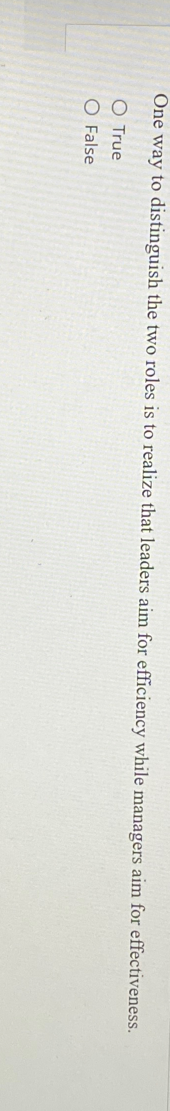 Solved One way to distinguish the two roles is to realize | Chegg.com