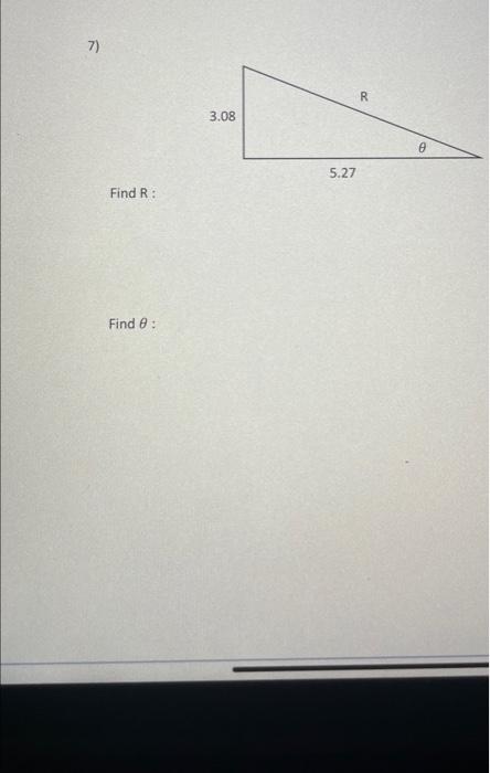 Solved Find R : Find θ : | Chegg.com