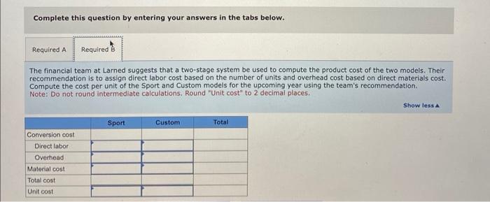 Solved Problem 6-71 (Algo) Operations Costing and Two-Stage | Chegg.com