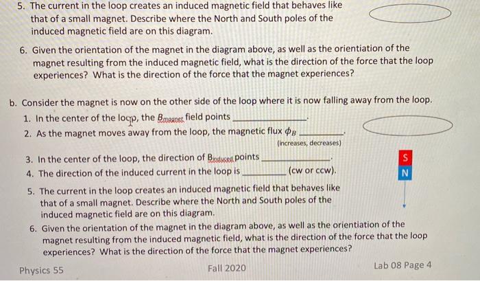 Solved III. Applying Faraday's and Lenz's Laws The figures | Chegg.com