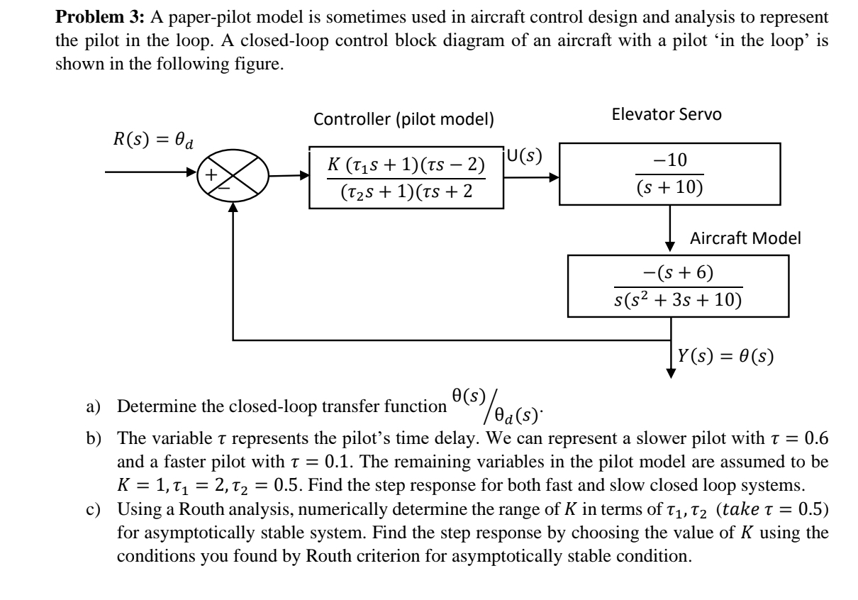 Solved Problem 3: A paper-pilot model is sometimes used in | Chegg.com