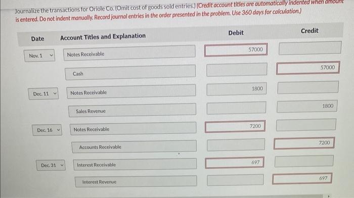 Solved Oriole Co. has the following transactions related to | Chegg.com