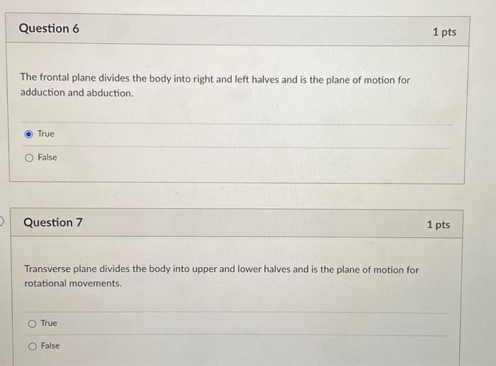 Solved The frontal plane divides the body into right and | Chegg.com