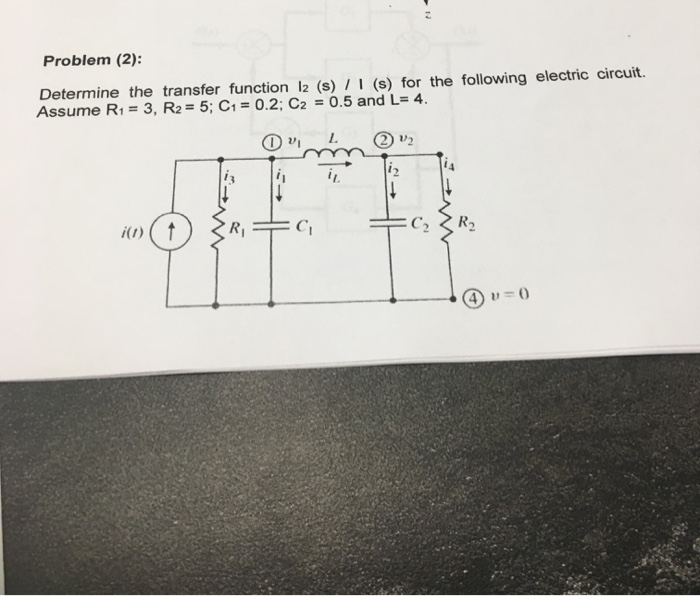 Solved Problem (2): Determine the transfer function 12 (s) / | Chegg.com