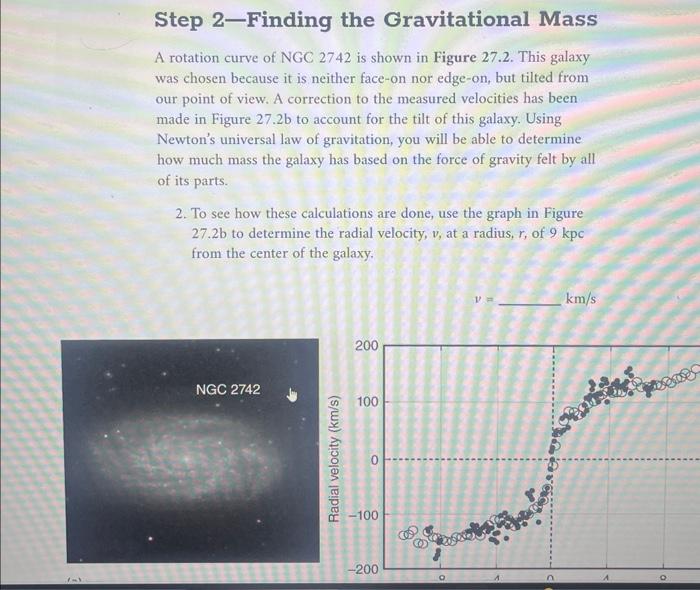 Solved Step 2-Finding the Gravitational Mass A rotation | Chegg.com