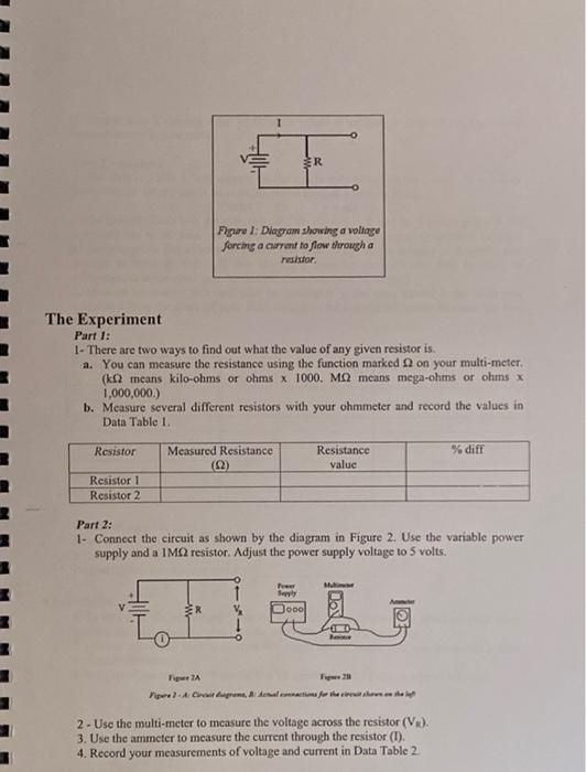 Solved Resistance Purpose In this experiment you will learn | Chegg.com
