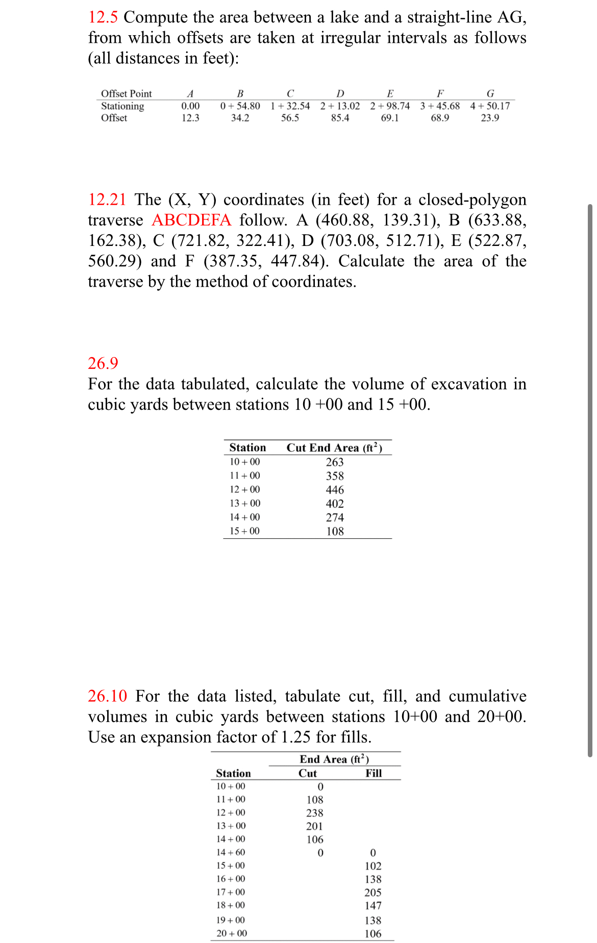 Solved by an EXPERT 12.5 ﻿Compute the area between a lake and a | Chegg.com