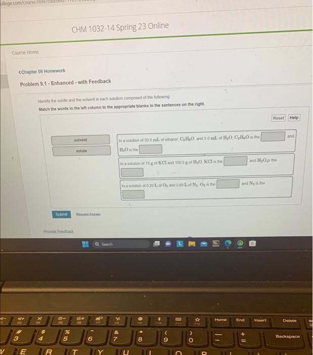 Wountity thin solute aod tive solvend ia each sohdion | Chegg.com