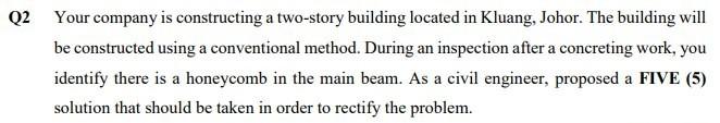 Solved Q1 Beam is a horizontal structural element that is | Chegg.com