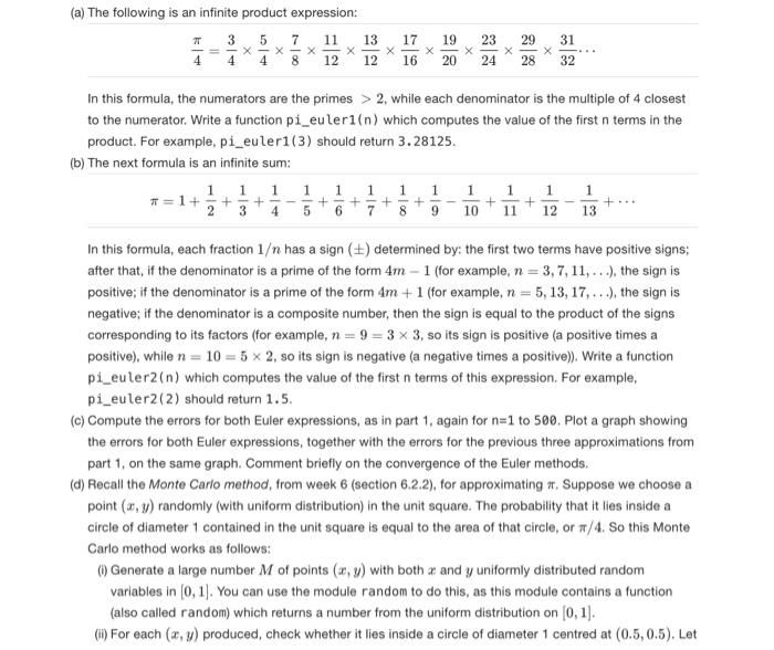 Solved (a) The following is an infinite product expression: | Chegg.com