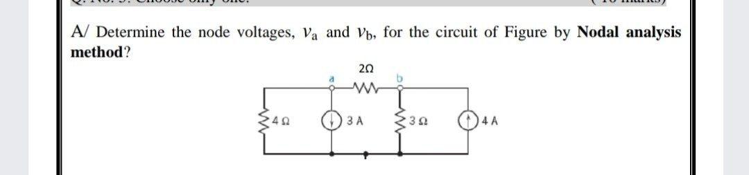 Solved A/ Determine the node voltages, Va and Vb, for the | Chegg.com