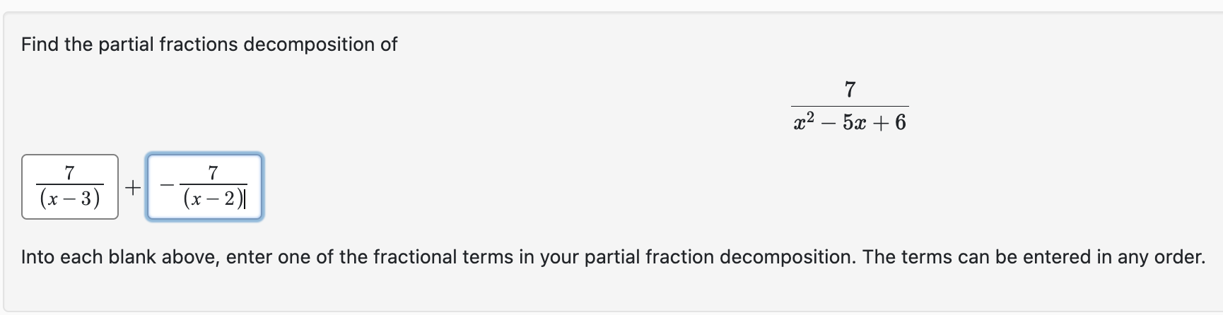Solved Find the partial fractions decomposition | Chegg.com
