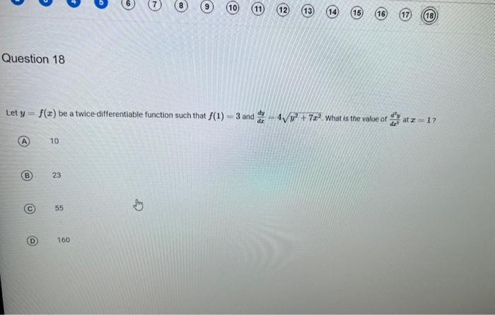 Solved Let Y F X Be A Twice Differentiable Function Such