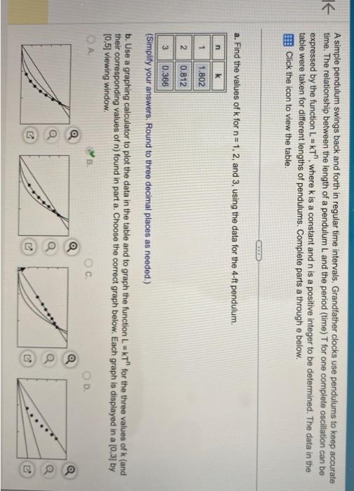 A simple pendulum swings back and forth in regular | Chegg.com