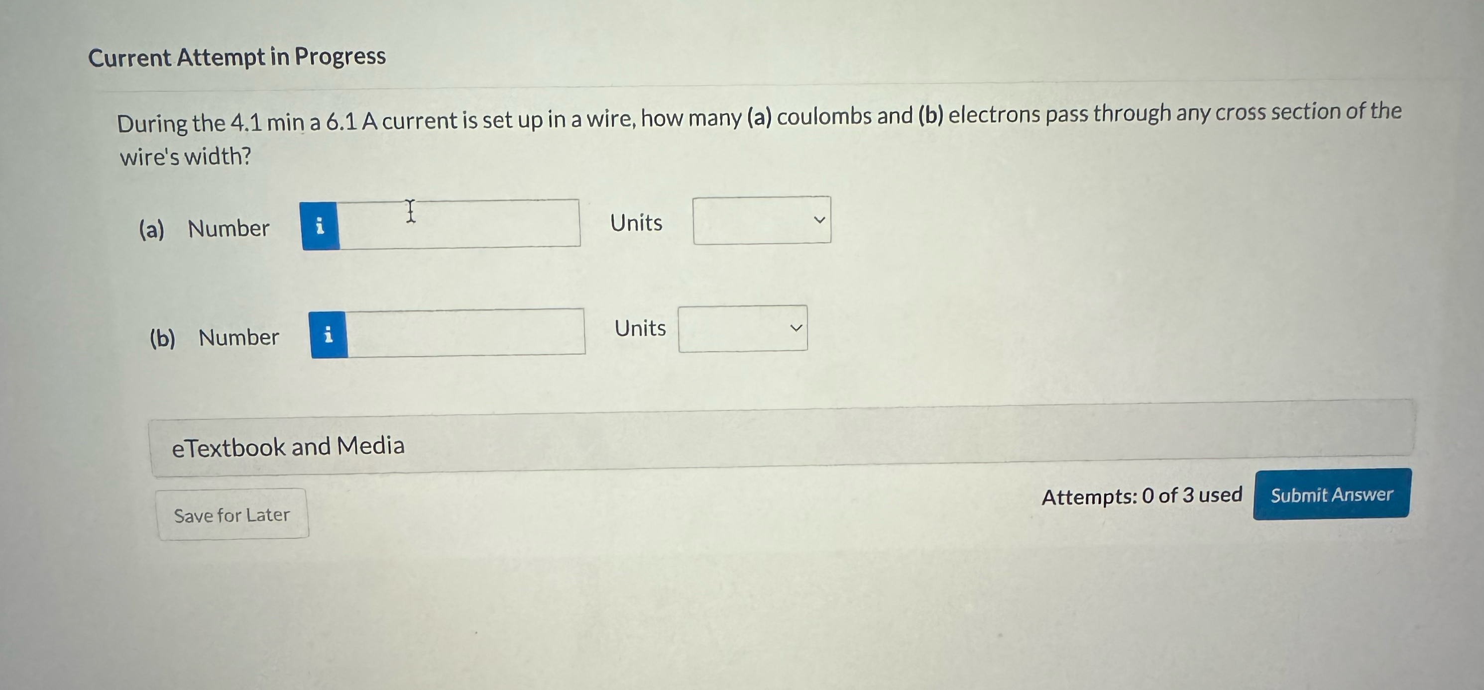 Solved Current Attempt in ProgressDuring the 4.1 ﻿min a 6.1 | Chegg.com