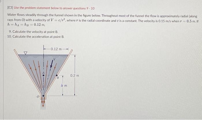Solved [E3] Use the problem statement below to answer | Chegg.com