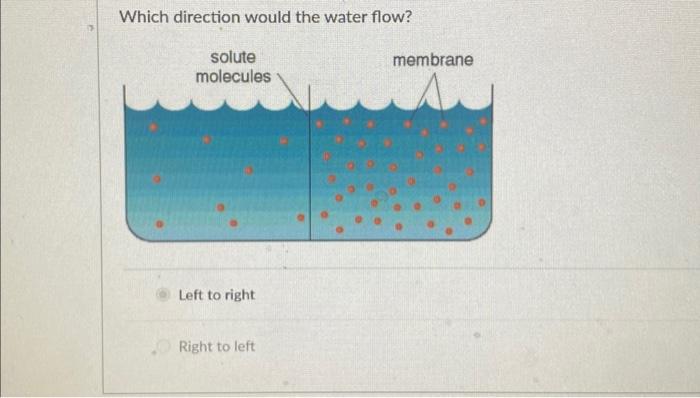 Solved Which direction would the water flow? Which | Chegg.com