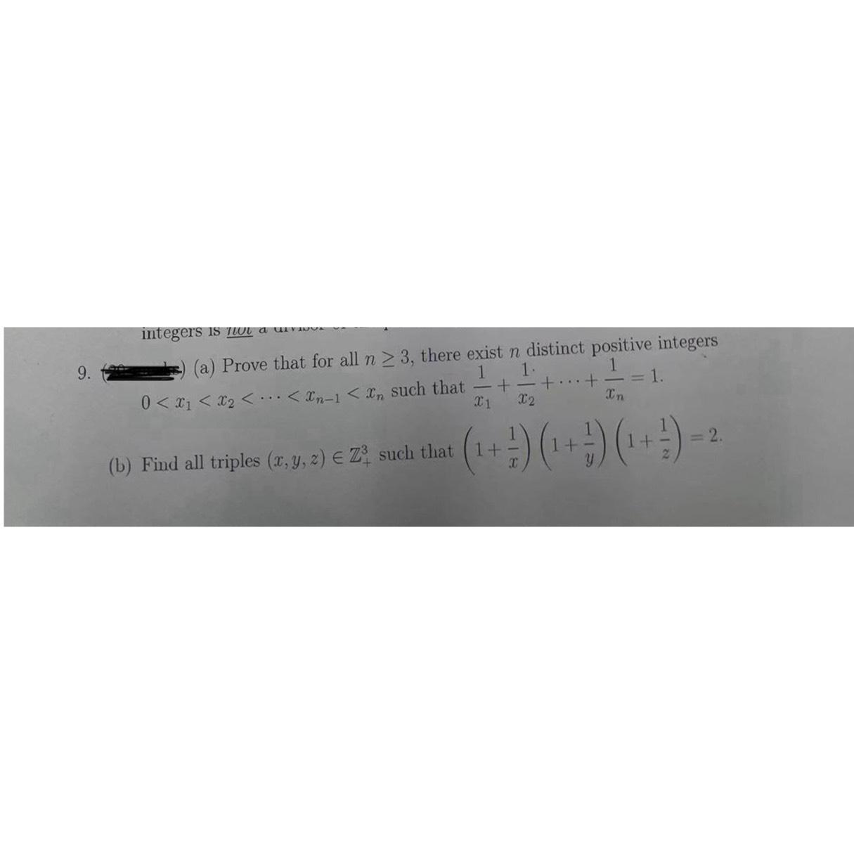 Solved (a) ﻿Prove that for all n≥3, ﻿there exist n ﻿distinct | Chegg.com