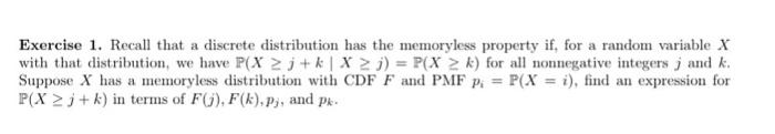 Solved Exercise 1. Recall that a discrete distribution has | Chegg.com