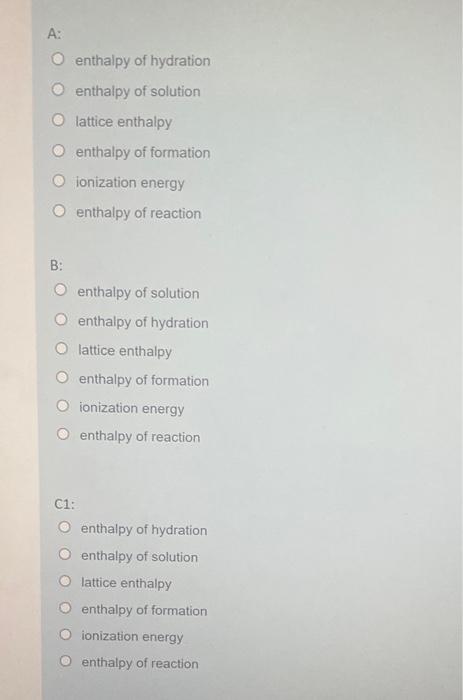 Solved In this question, you will calculate the enthalpies | Chegg.com
