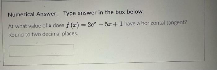 Solved Numerical Answer: Type answer in the box below. At | Chegg.com