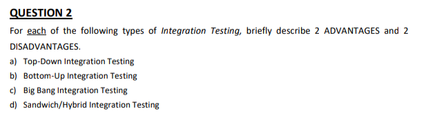 Solved QUESTION 2 For each of the following types of | Chegg.com