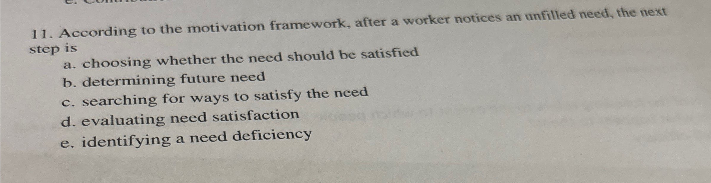 Solved According to the motivation framework, after a worker | Chegg.com