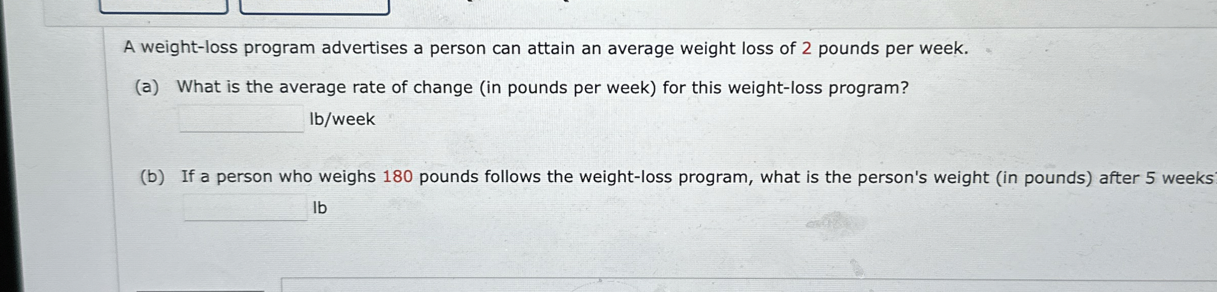 Solved A weight-loss program advertises a person can attain | Chegg.com