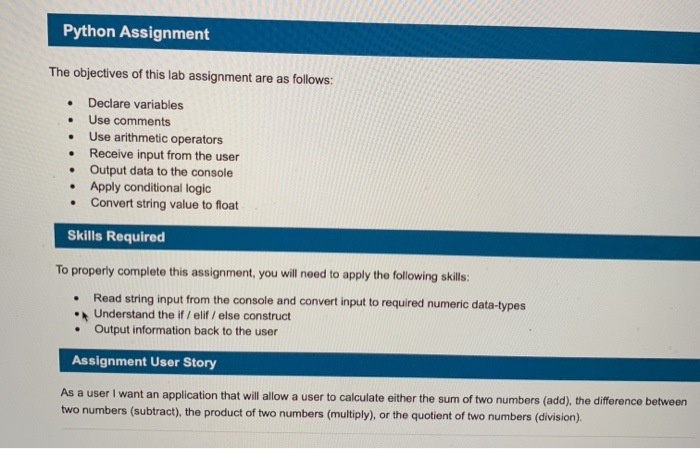 Solved Python Assignment The objectives of this lab | Chegg.com