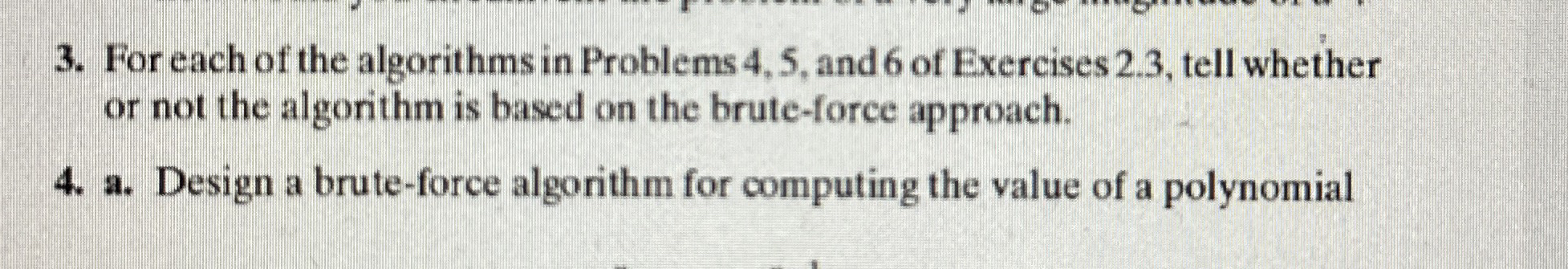 Solved For each of the algorithms in Problems 4,5 , ﻿and 6 | Chegg.com