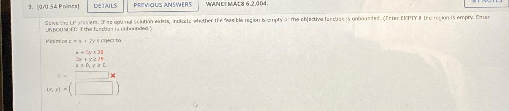 Solved Points]WANEFMAC8 6.2.004. ﻿UNBOUNDED if the function | Chegg.com