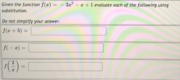 Solved Evaluating Functions 2x - 7 Calculate the following | Chegg.com