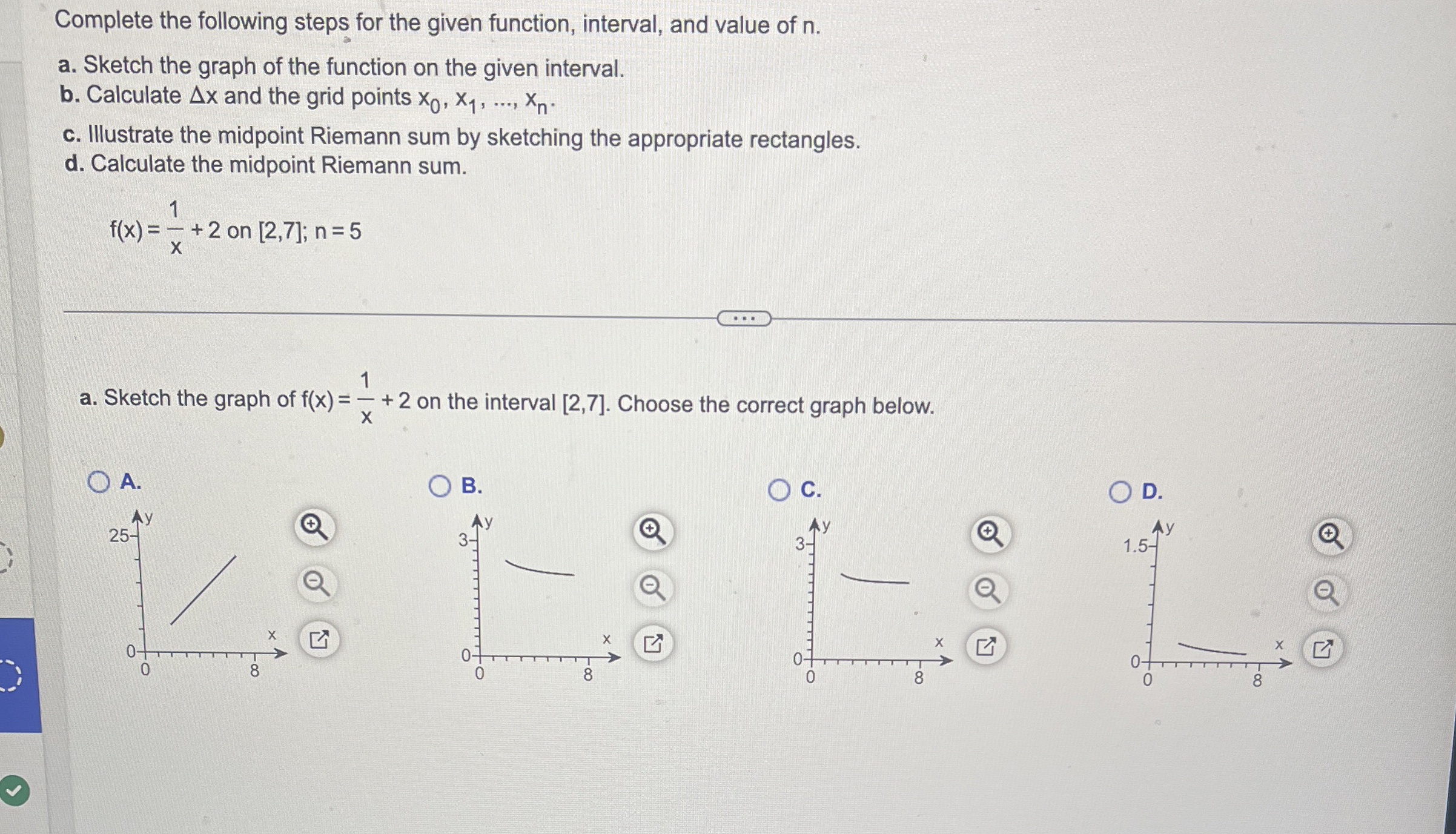 Solved Complete the following steps for the given function, | Chegg.com