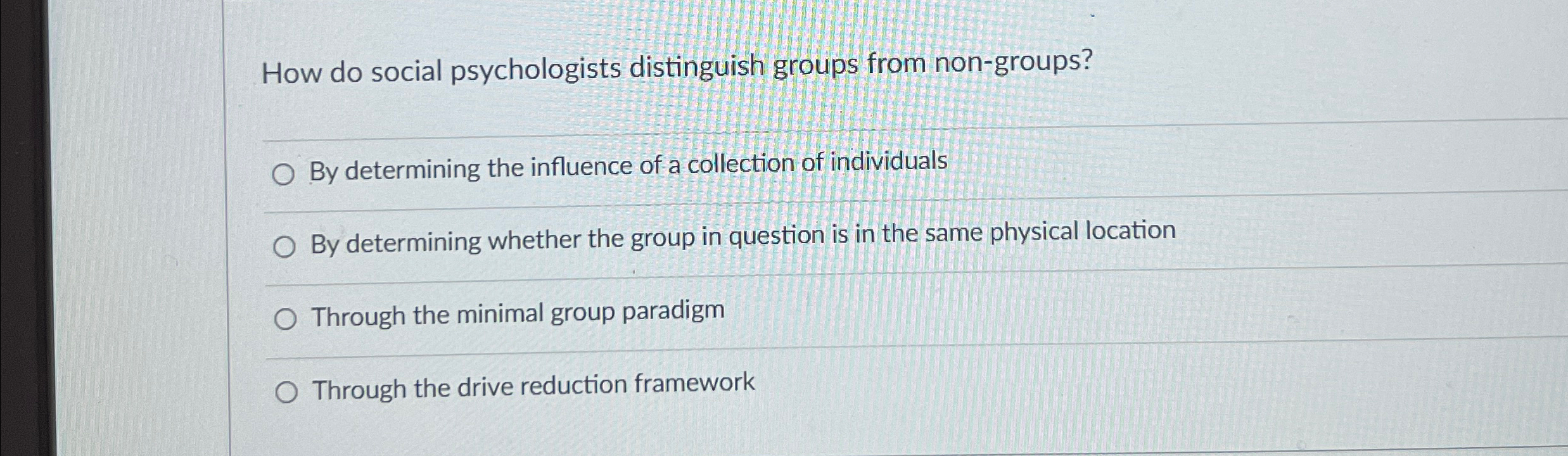 Solved How do social psychologists distinguish groups from | Chegg.com