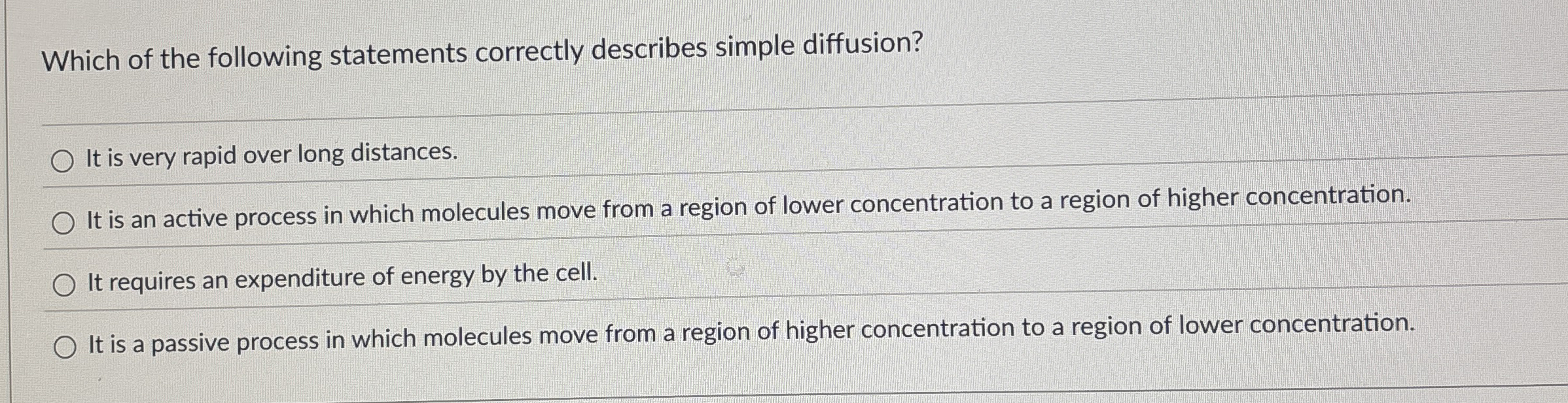 Solved Which of the following statements correctly describes | Chegg.com