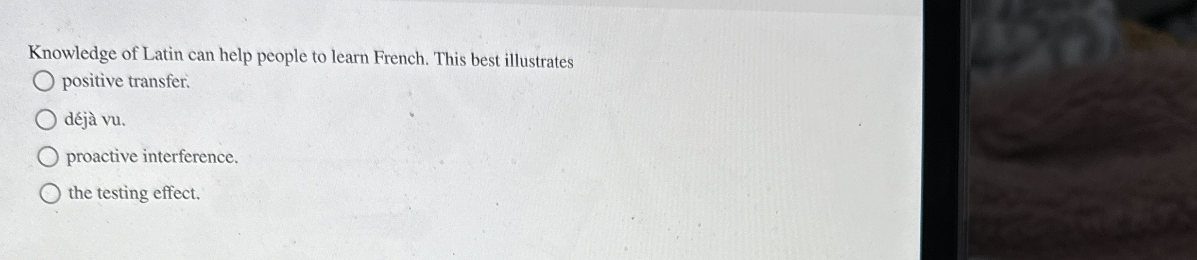 Solved Knowledge of Latin can help people to learn French. | Chegg.com