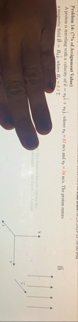 Problem 14: (7% ﻿of Assignment Value)A proton is | Chegg.com