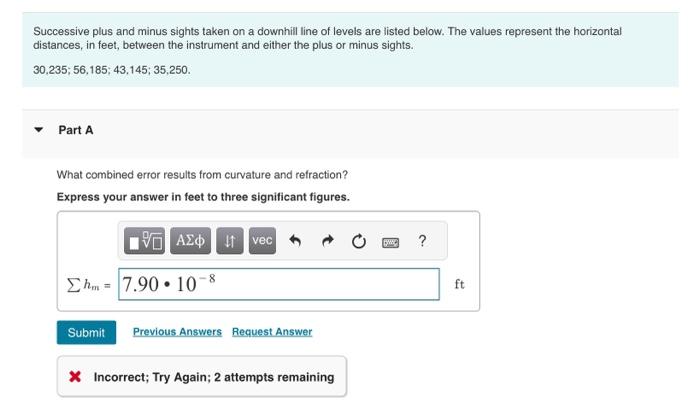 Solved Successive plus and minus sights taken on a downhill | Chegg.com