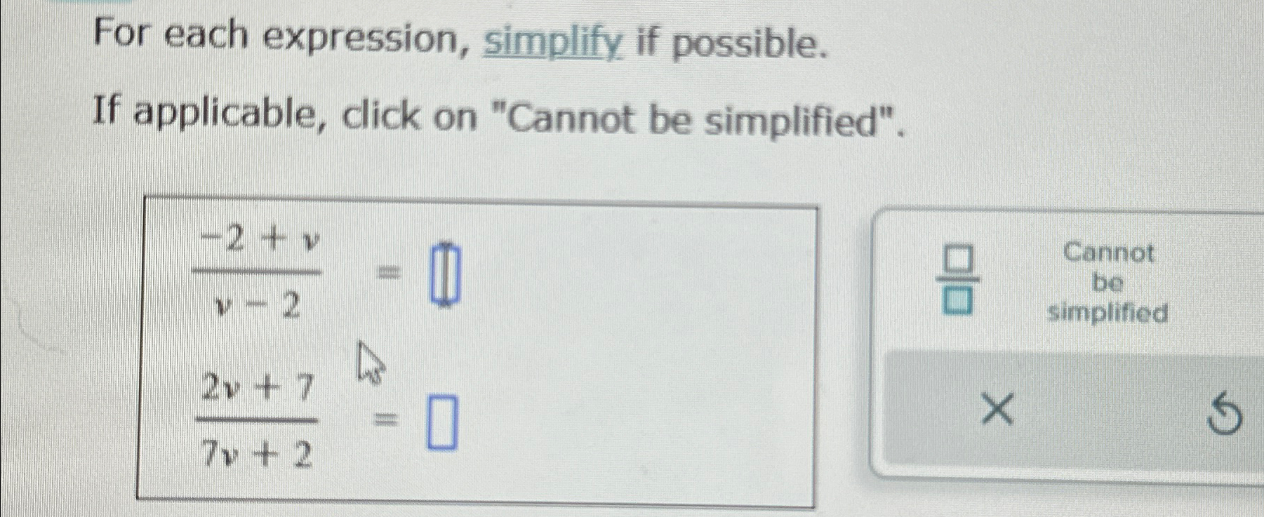 Solved For each expression, simplify if possible.If | Chegg.com