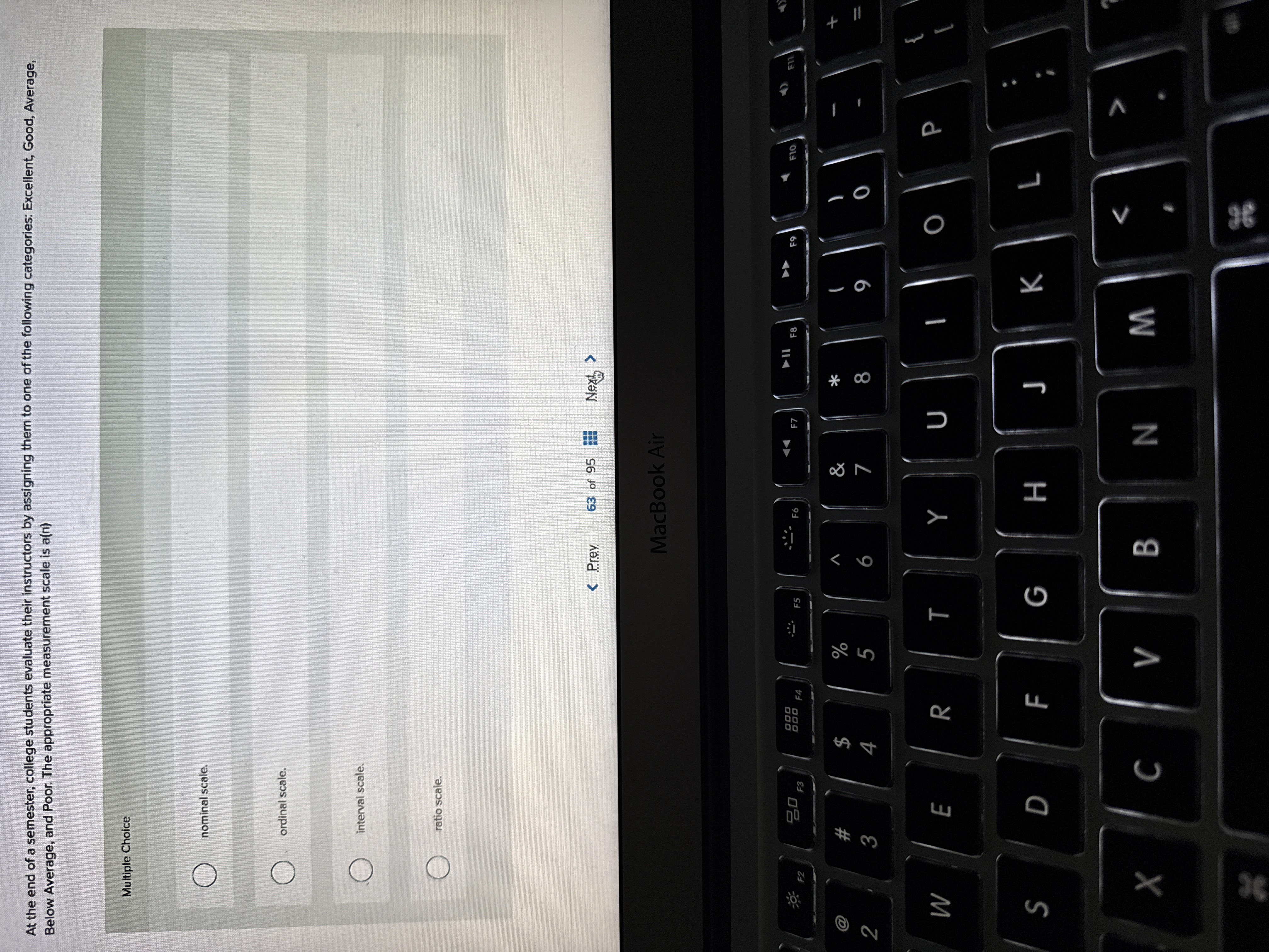 Solved At the end of a semester, college students evaluate | Chegg.com