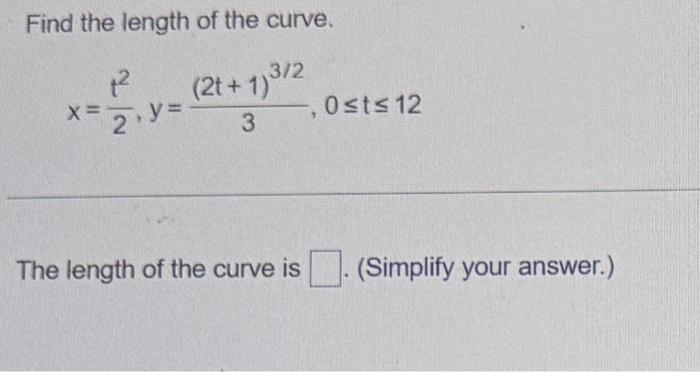 Solved Find the length of the curve. | Chegg.com