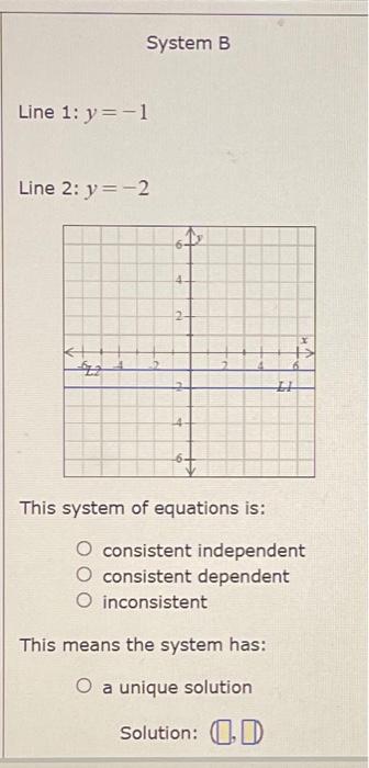 Solved ine 1: y=3x+2 Line 2:−3x+y=2 This system of equations | Chegg.com