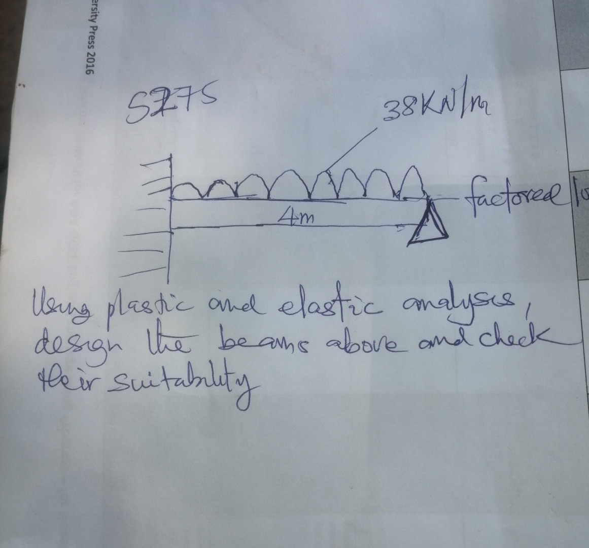 Solved by an EXPERT Uling plastic and elastic analyses, design the beams | Chegg.com