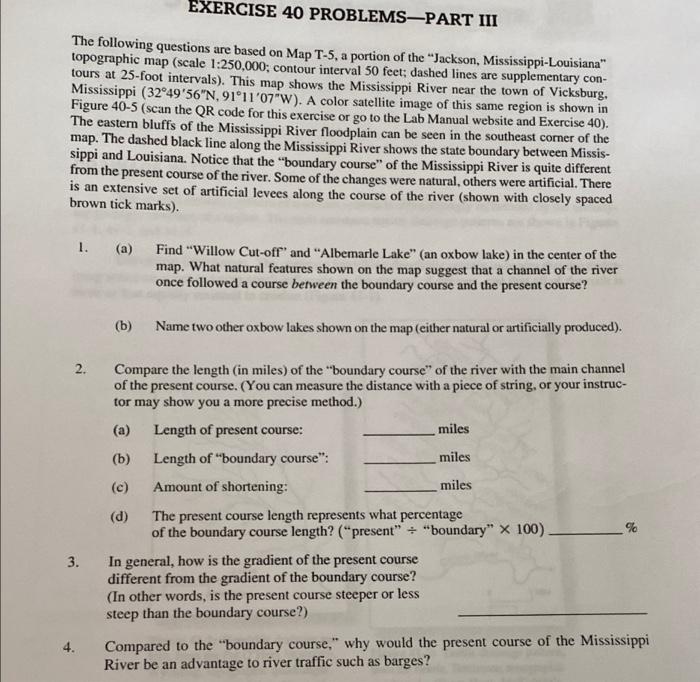 EXERCISE 40 PROBLEMS-PART III The following questions | Chegg.com